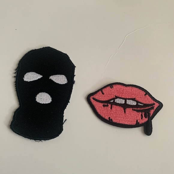 Other | New Trend 2 Iron On Patches 1 Black Ski Mask And 1 Set Of Pink ...